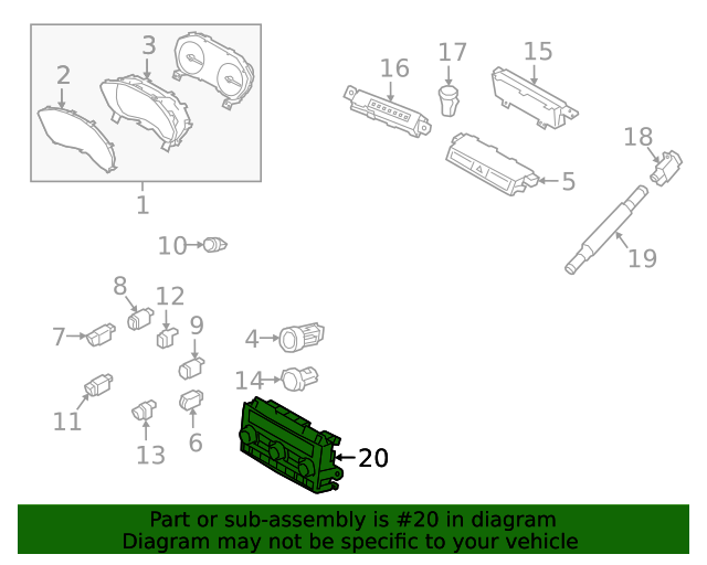 2019-2023 Subaru Ascent Dash Control Unit 72311XC01A | OEM Parts Online