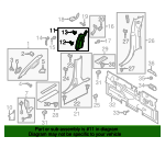 Ford HC3Z-2624347-AD - Upper Center Pillar Trim - 2017-2020 Ford | OEM ...