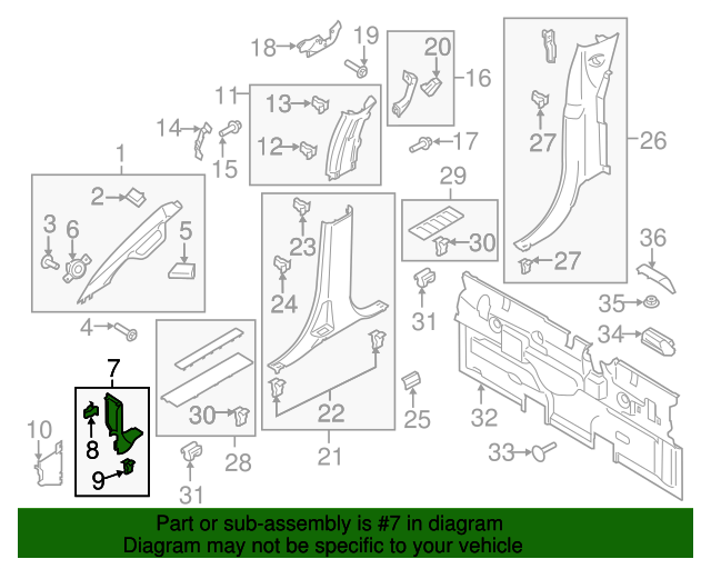 2017-2022 Ford Cowl Kick Panel - Driver's Side (LH) HC3Z-2502345-AB ...