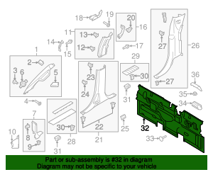 Genuine OEM Ford Part - Back Panel KC3Z-2823706-AB | Genuine OEM Ford ...