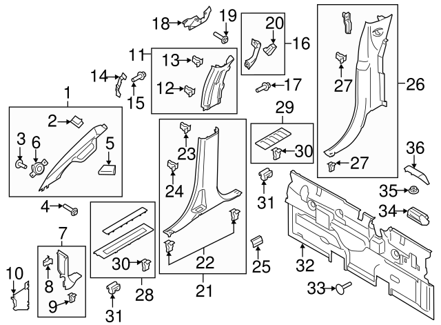 2015-2022 Ford Windshield Pillar Trim Cap FL3Z-1531459-AA | Online Ford ...