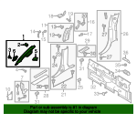 2018-2020 Ford Windshield Pillar Trim - Driver's Side (LH) JC3Z-2503599 ...