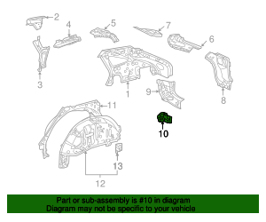 2010-2015 Lexus Extension Panel 61624-48010 | OEM Parts Online