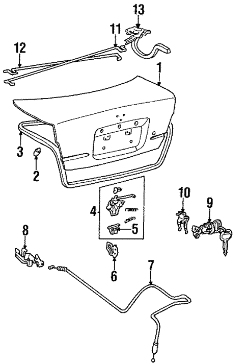 Trunk for 1996 Toyota Tercel | Toyota Parts Center