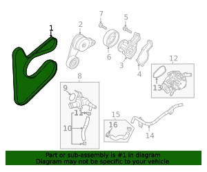 Genuine Serpentine Belt for 2021-2023 Hyundai | Part# 25212-2JTA0 ...