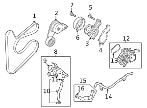 Genuine Serpentine Belt for 2021-2023 Hyundai | Part# 25212-2JTA0 ...