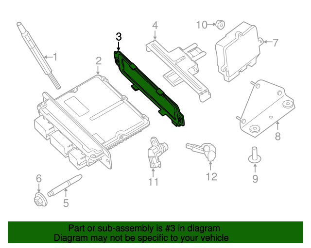 2020 Ford ECM Gasket LC3Z-12A696-A | QuirkParts