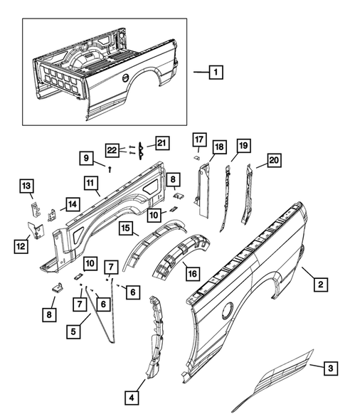 Pickup Box and Fuel Filler Door for 2019 Ram 2500 | My Mopar Parts