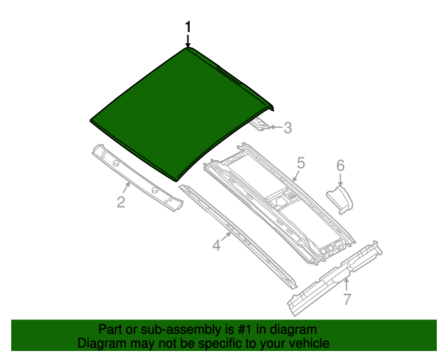 2005-2021 Nissan Frontier Roof Panel 73112-9BS0A | Nissan Parts Store