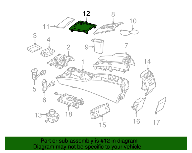 204-680-09-36 - Console Trim Panel 2013-2015 Mercedes-Benz | AutoNation ...