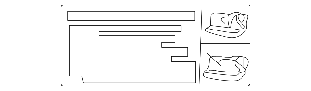OEM 1998-2010 Toyota Air Bag Label Part # 74596-02010 | Modern Toyota Parts