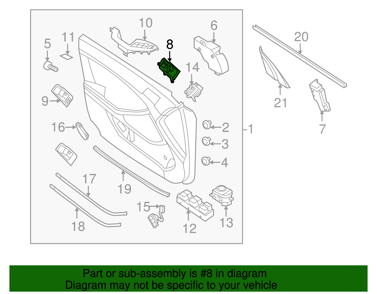 2011-2013 Kia Optima Handle, Inside 82620-2T000 | Retail Performance ...