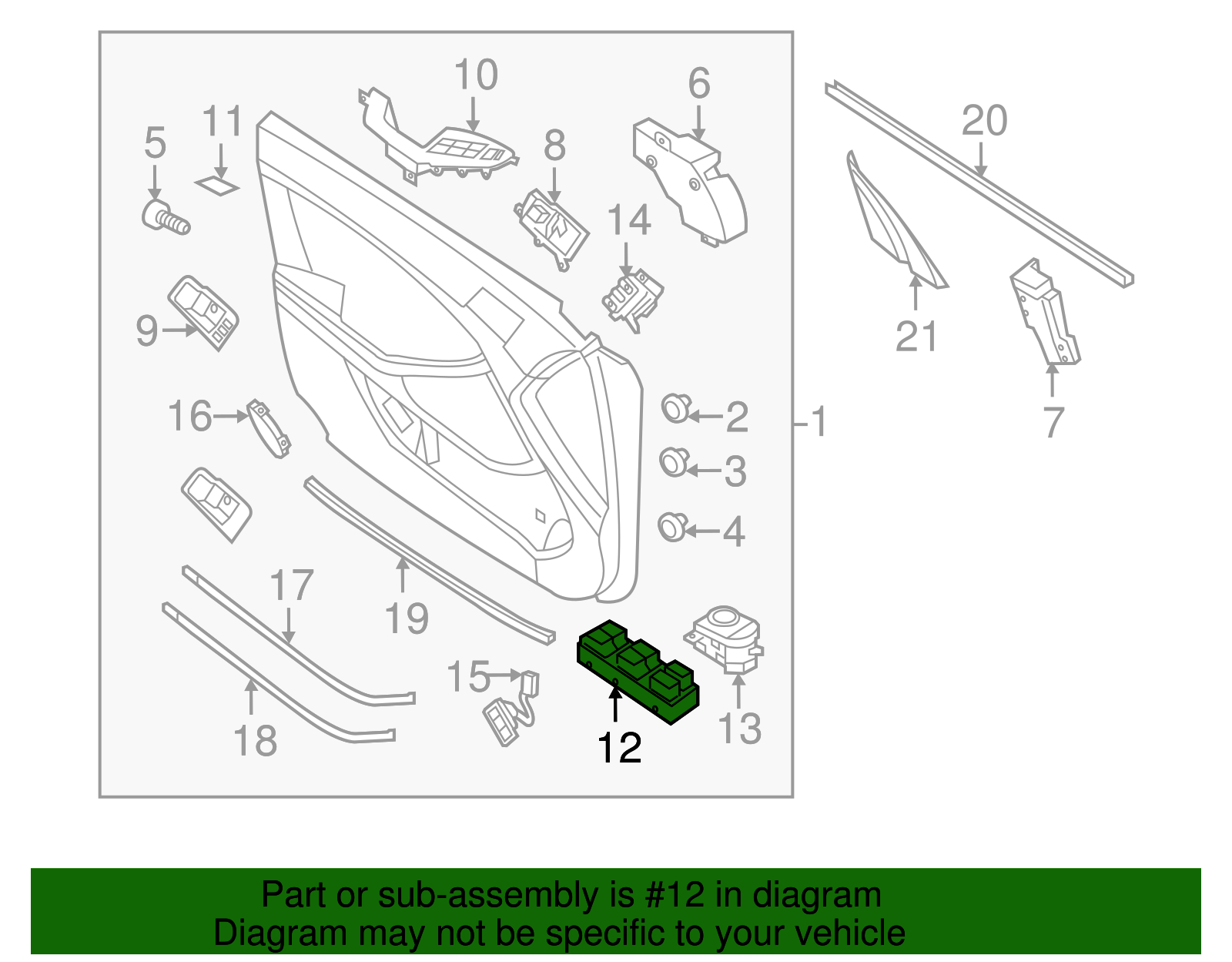 2011-2013 Kia Optima Window Switch 93575-2T010 | Retail Performance ...