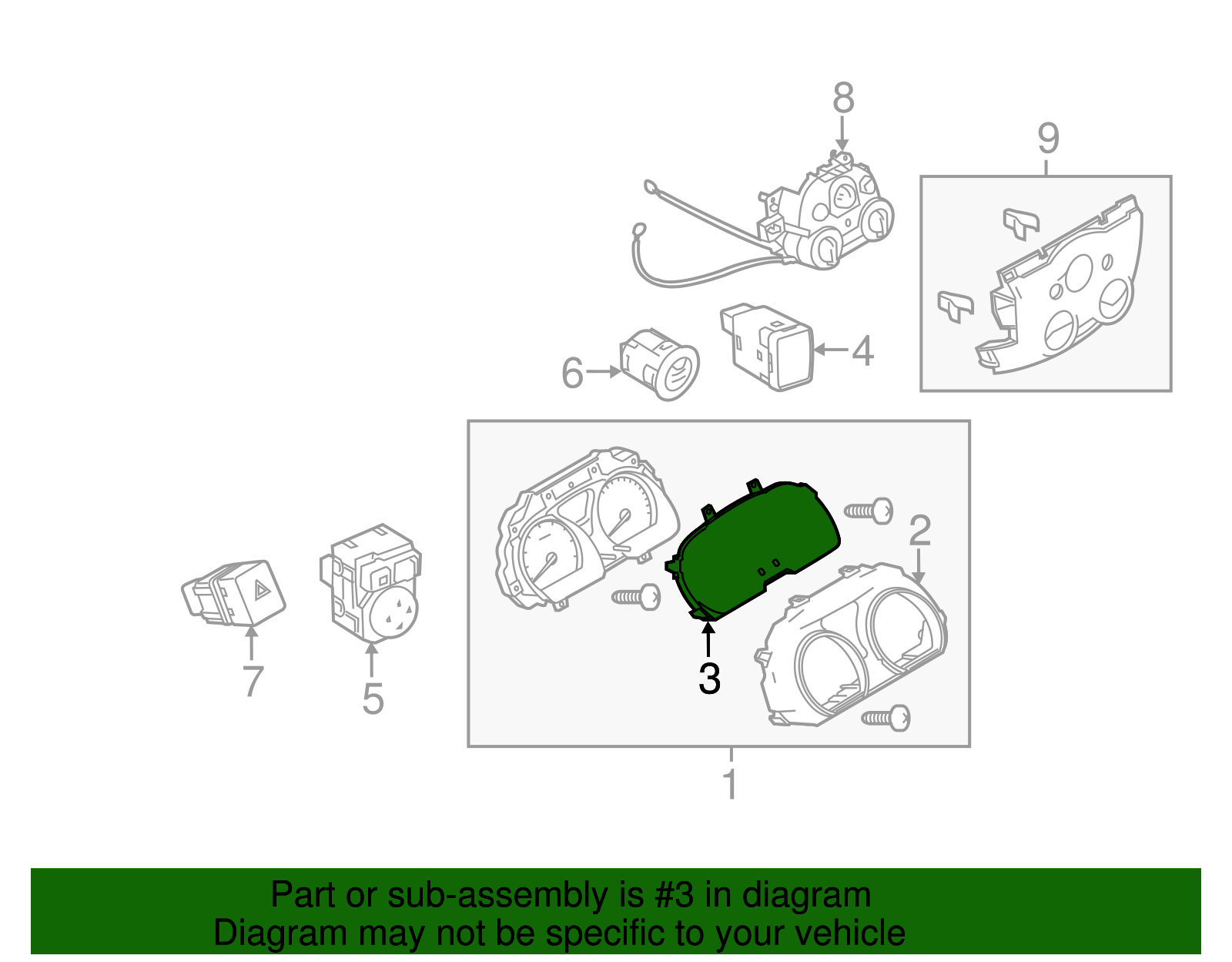 2015-2019 Nissan Versa Note Cluster Lens 24813-9MB0A | Temecula Nissan ...