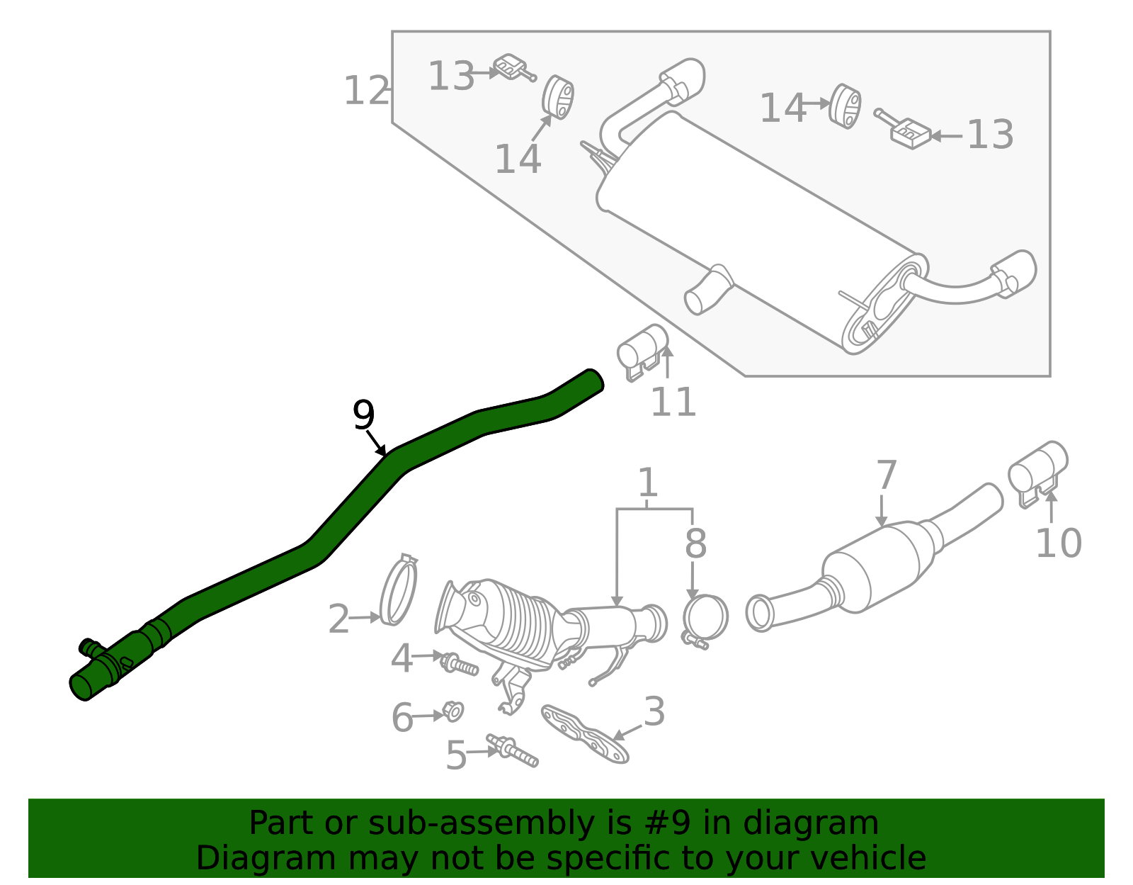 LX6Z-5230-V - Center Pipe 2020-2022 Ford Escape | Big 3 Auto Parts