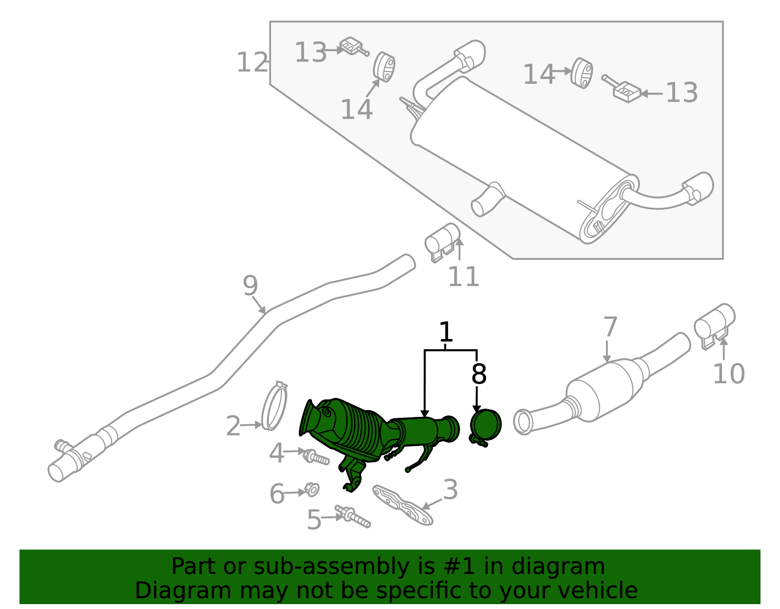2023-2025 Ford Escape Catalytic Converter PZ1Z-5E212-F | OEM Parts Online