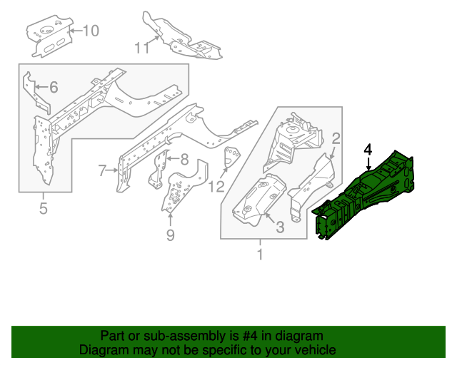 2014-2020 Nissan Rogue Apron Reinforced F4180-7FHMA | Parts for Nissans