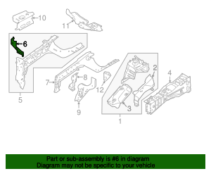 2014-2020 Nissan Rogue Side Support F2520-4BAMA | Nissan Parts Plus