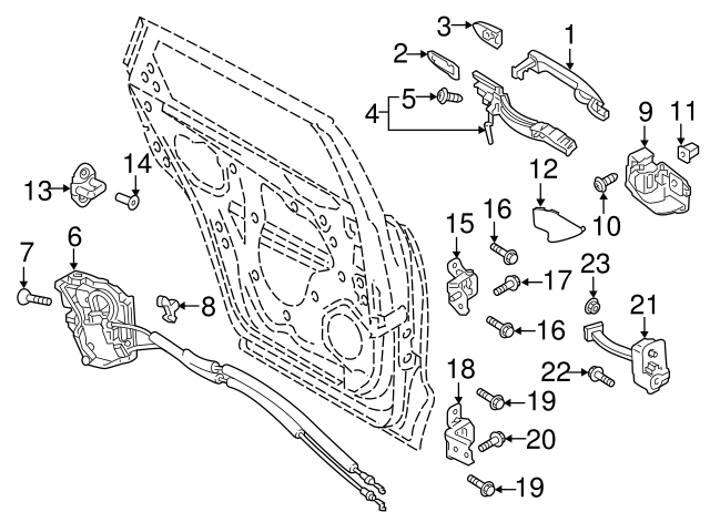 2010-2020 Mazda Exterior Door Handle Cover Gasket KD53-58-414 ...