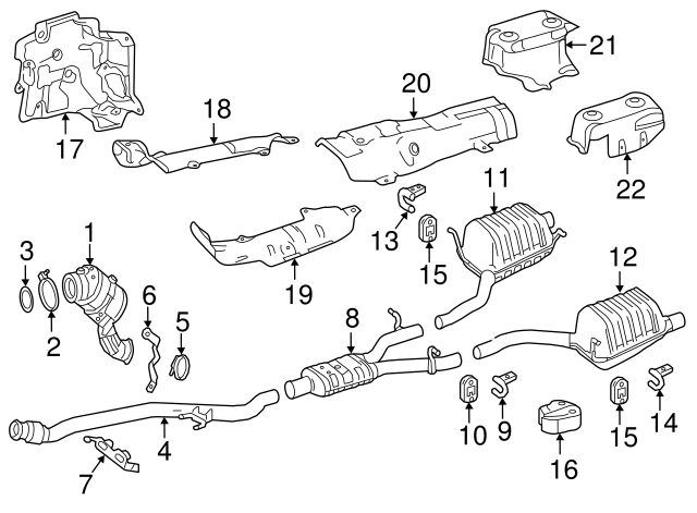 274-140-02-08-80 - Catalytic Converter - 2016-2020 Mercedes-Benz ...