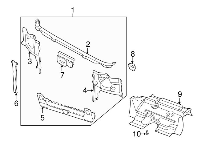 1996-2004 Nissan Pathfinder Under Cover 75892-4W000 | TascaParts.com