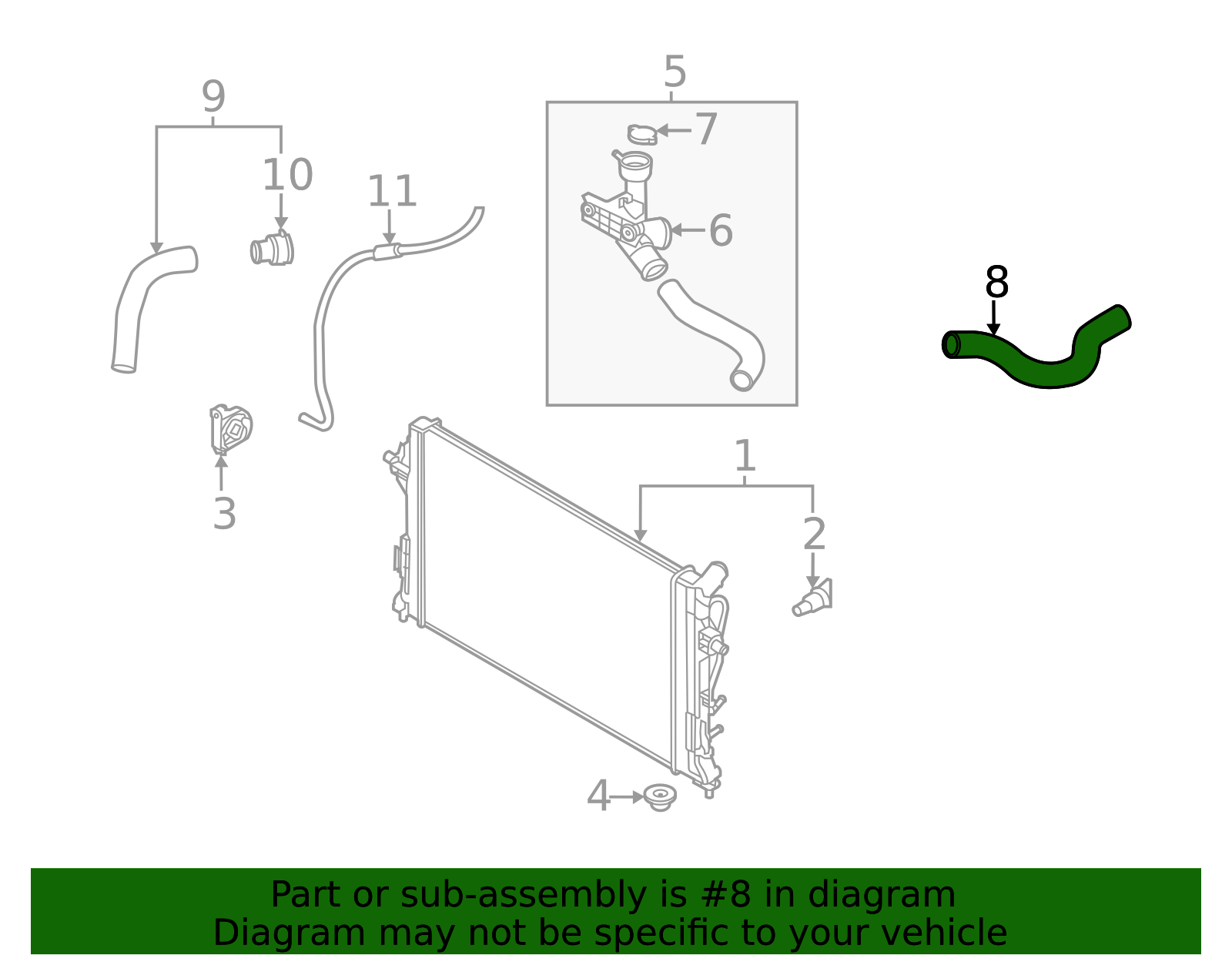 2020-2025 Kia Soul Upper Hose 25327-K0200 | OEM Parts Online