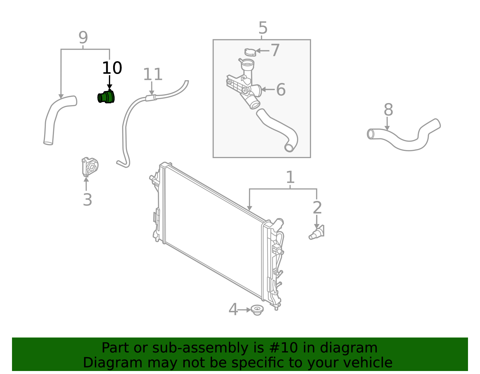 25485-C1500 - Lower Hose Connector 2011-2025 Kia | Kia.Parts Store