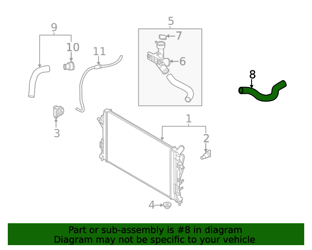 25414-K0200 - Coolant Hose 2020-2021 Kia Soul | Kia.Parts Store