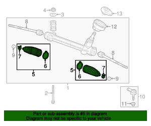 2012-2022 GM Rack and Pinion Boot Kit with Clamps 95166045 ...