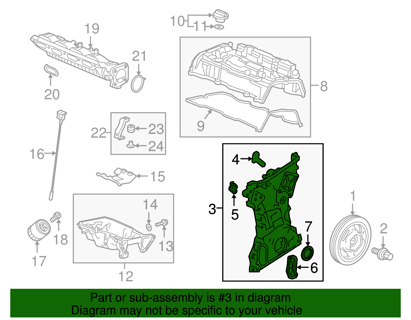 11410-5BF-A00 - High-Quality Engine Timing Cover for 2017-2022 Honda ...