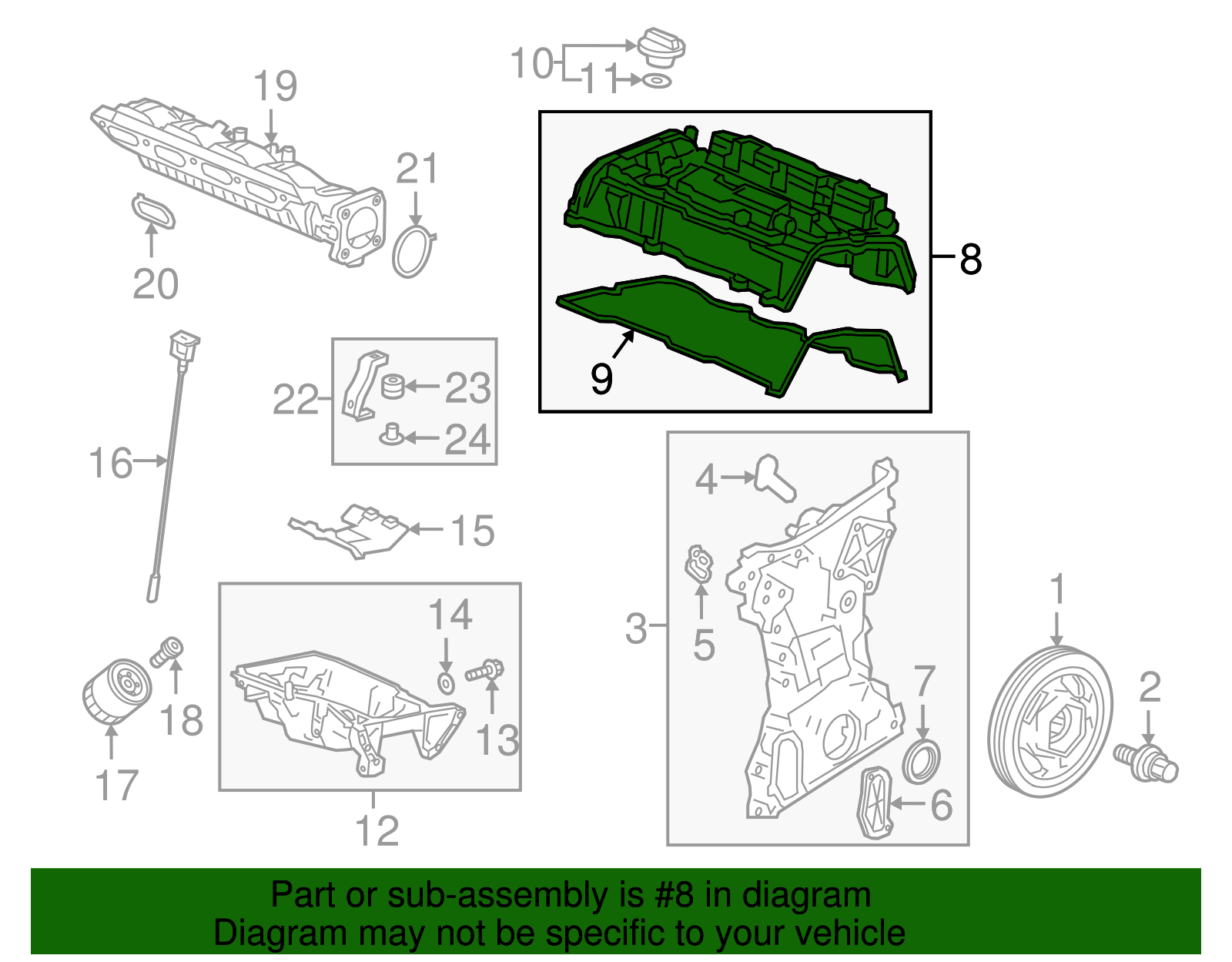 2016-2025 Honda Valve Cover 12310-5BA-A01 | Cheaper Honda Parts