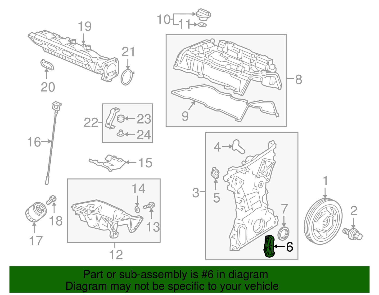 11412-RPY-G00 - Timing Cover Cover 2016-2025 Honda | Honda Parts Online