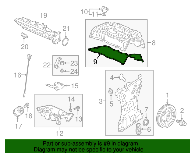2016-2024 Honda Valve Cover Gasket 12341-RPY-G01 | OEM Parts Online