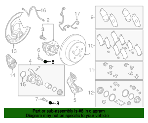 2012-2024 Toyota Disc Brake Caliper Pin Boot 47775-52190 | Toyota Parts ...