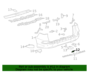 2008-2021 Lexus Center Bracket Retainer 75392-0R010 | Genuine Lexus Parts