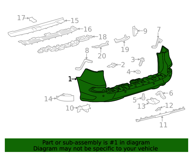 52159-6A966 - Bumper Cover 2020-2023 Lexus GX460 | Lexus of Stevens ...