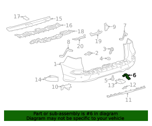 2010-2023 Lexus GX460 Bumper Cover Bracket 52185-60100 ...