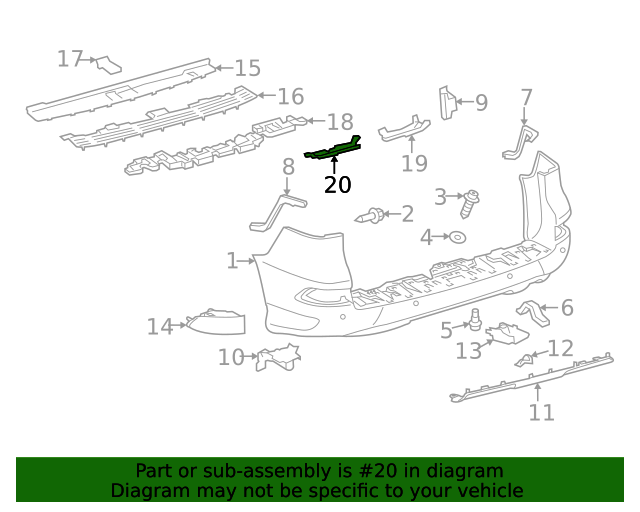 52174-60110 - Reinforced Bracket - 2010-2020 Lexus GX460 | My L Parts