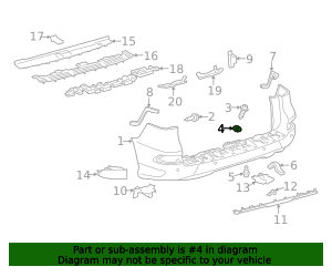 52356-60050 - Bumper Cover Cushion - 2003-2020 Lexus | MyLexusParts