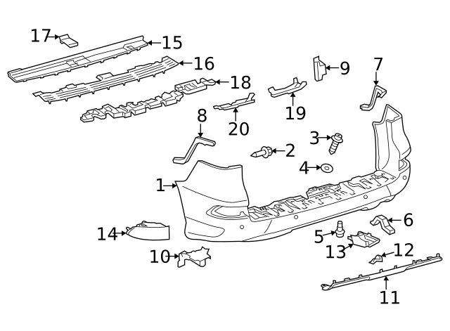 52162-60100 - Bumper Step Pad For 2014-2023 Lexus GX460 | Lexus OE Parts