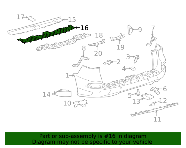 52162-60100 - Plate - 2014-2020 Lexus GX460 | My L Parts