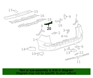 52174-60110 - Reinforced Bracket - 2010-2020 Lexus GX460 | My L Parts