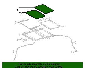 2014-2019 Toyota Corolla Sunroof Glass 63201-02120 | OEM Parts Online