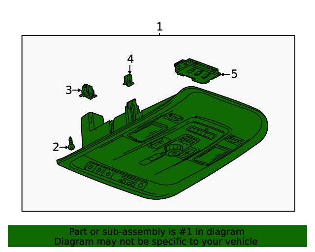 Black Roof Console 85151569 | GMPartsDirect.com