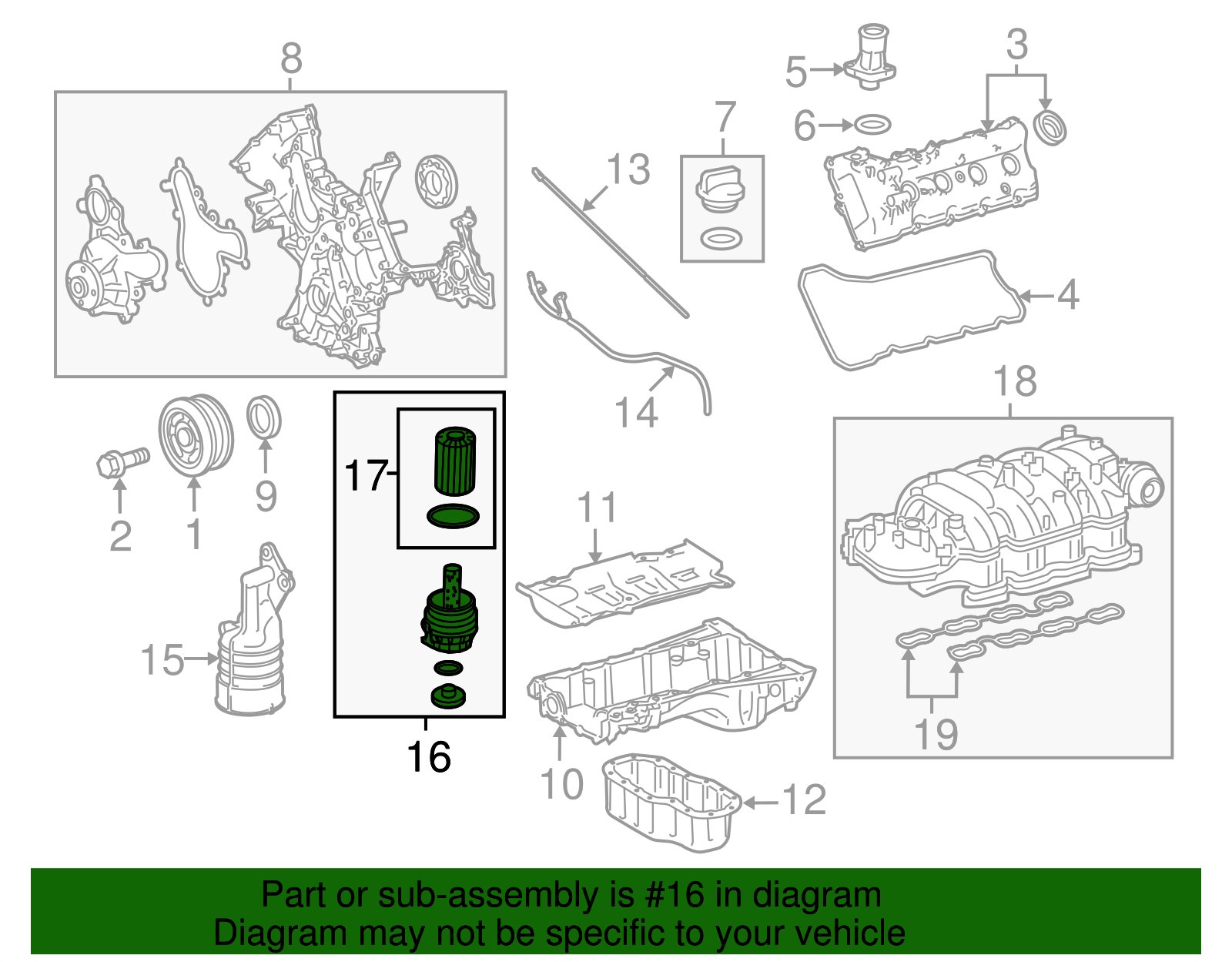 Genuine Toyota Cap Assembly, Oil Filter With Element part# 15650-0S010 ...