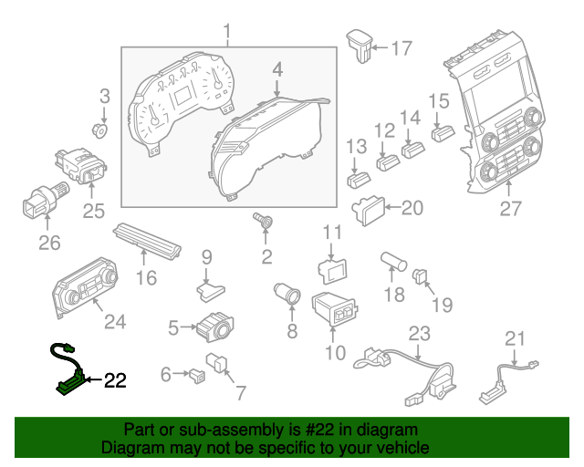 FL3Z-14A318-Q 2015-2022 Ford Courtesy Lamp | Fairway Ford Parts