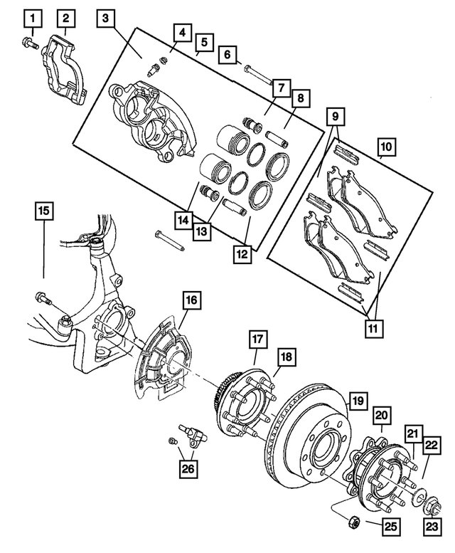 2003-2005 Dodge Anti-Lock Brakes Sensor Kit 5093834AB | My Mopar Parts