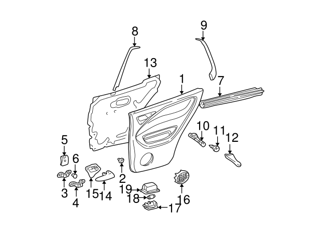 1998-2005 Mercedes-Benz Door Trim Panel Clip 163-988-16-78 | MB OEM Parts