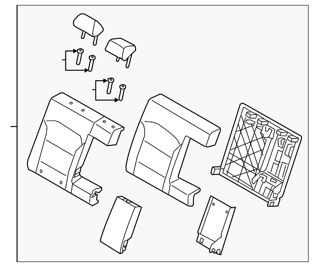 Hyundai - 89400-F3000-XFZ - Seat Back Assembly - 2017-2018 Hyundai ...