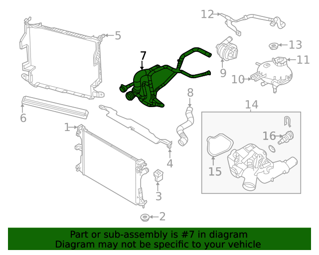 2019-2020 Jeep Renegade Radiator Coolant Hose 68470649AA | TascaParts.com